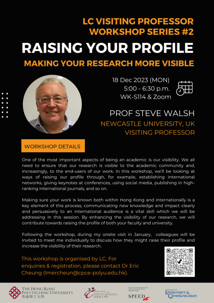LC Visiting Professor workshop series #2: Raising your profile: making ...
