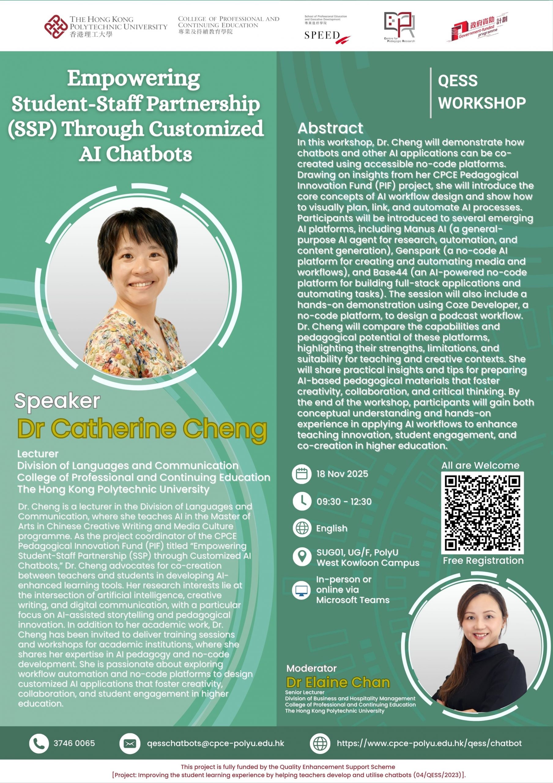 QESS Workshop: Empowering Student-Staff Partnership (SSP) Through Customized AI Chatbots ...